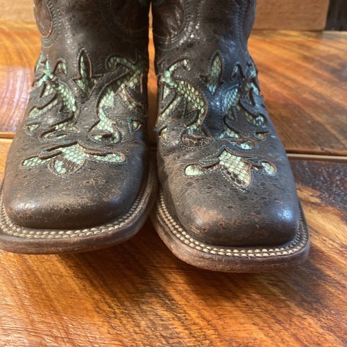 Women’s Stetson’s Boots Python Shade Blue/Turquoise, DK Brown L/Black ...