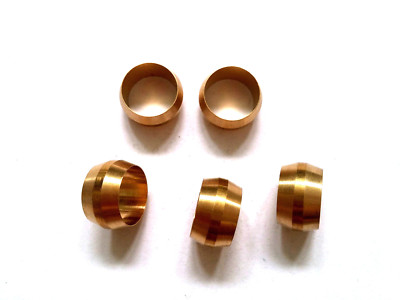 Ф12mm Hole Diameter Brass Olive Barrel Compression Sleeve Ferrule Ring ...