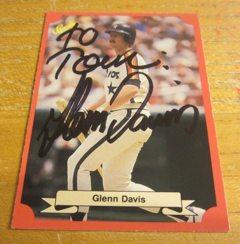 Glenn Davis Autographed Signed 1988 Classic Red #182 Card MLB Houston ...