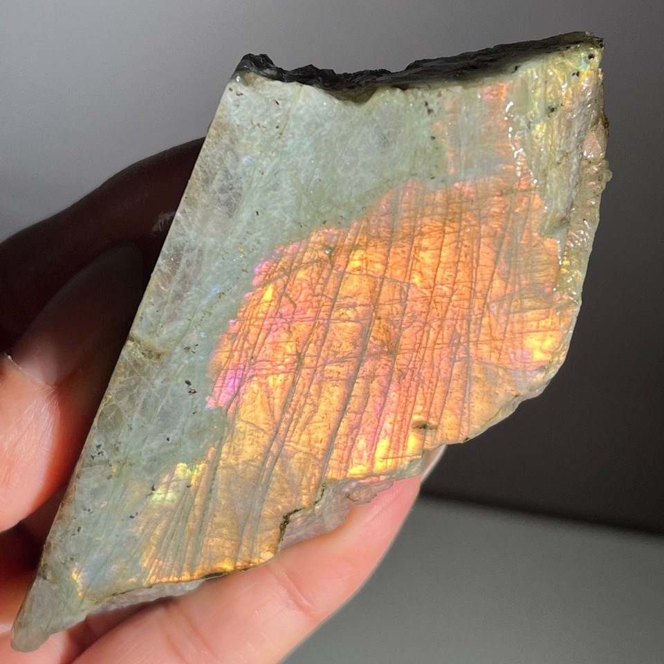 126g Rare Flashy Labradorite Slab Crystal Rough Gemstone Raw ...