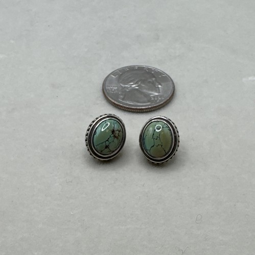 Native American Style Silver925 Faux Turquoise Earrings Green Brown | eBay