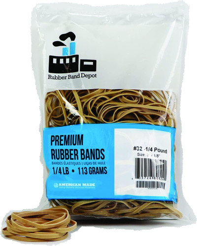 Rubber Bands, , Size #32, Approximately 185 Rubber Bands per Bag ...