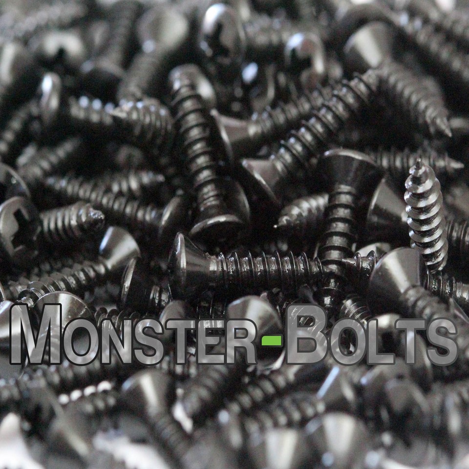 (20) Black Pickguard / Cavity Cover Screws - For Fender Strat Tele Bass ...