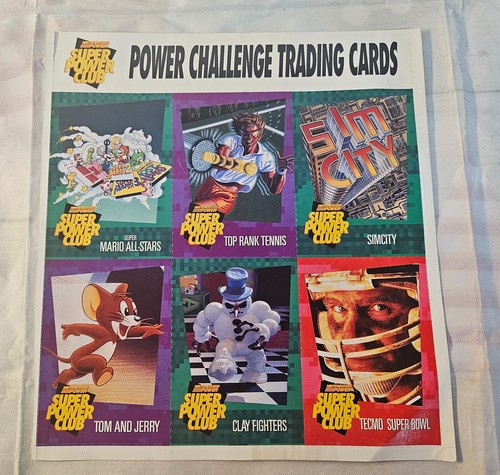 UNCUT Sheet Nintendo Power Super Power Club Power Challenge Trading ...