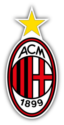 A.C. Milan FC Italy Soccer Football Car Bumper Sticker Decal 3'' x 6 ...