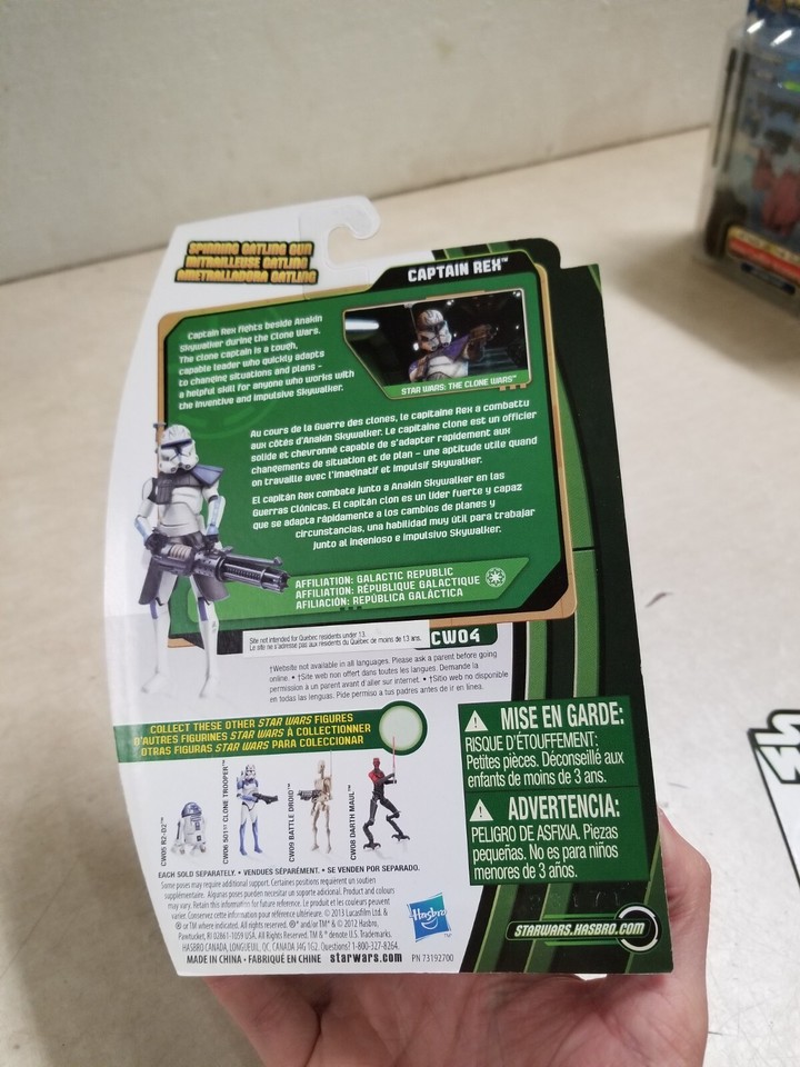 Star Wars Clone Wars Captain Rex CW04 Yoda Green Card Action Figure New ...