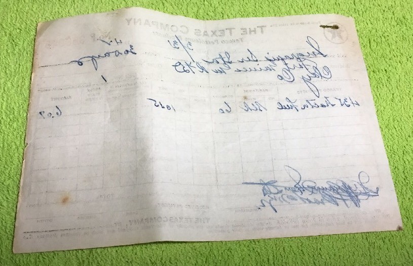 The Texas Company Texaco Receipt 1942 Cuthbert, Georgia | eBay