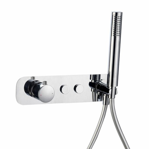 Push Button 2 Way Concealed Thermostatic Shower Mixer Valve with 2 ...