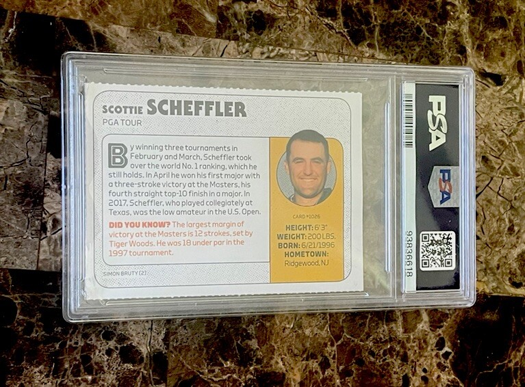 2022 S.I. FOR KIDS SCOTTIE SCHEFFLER CARD #1026 PSA 6 First PGA Rookie ...