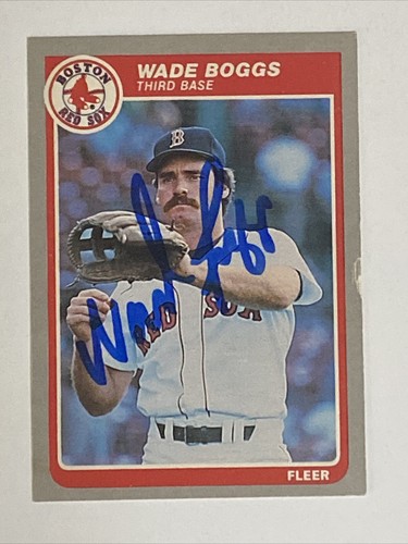 Wade Boggs Signed 1985 Fleer Red Sox Autograph | eBay