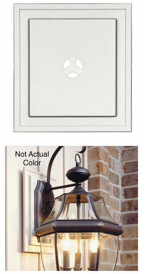 J-BLOCK Square Mount White 123 Vinyl Siding Accessory Mounting 8”x8”x2 ...