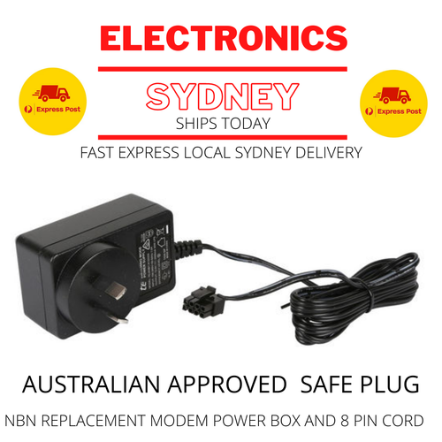 Replacement NBN Modem Power Supply Cord 8 Pin Molex Plug Cable 2.5A ...