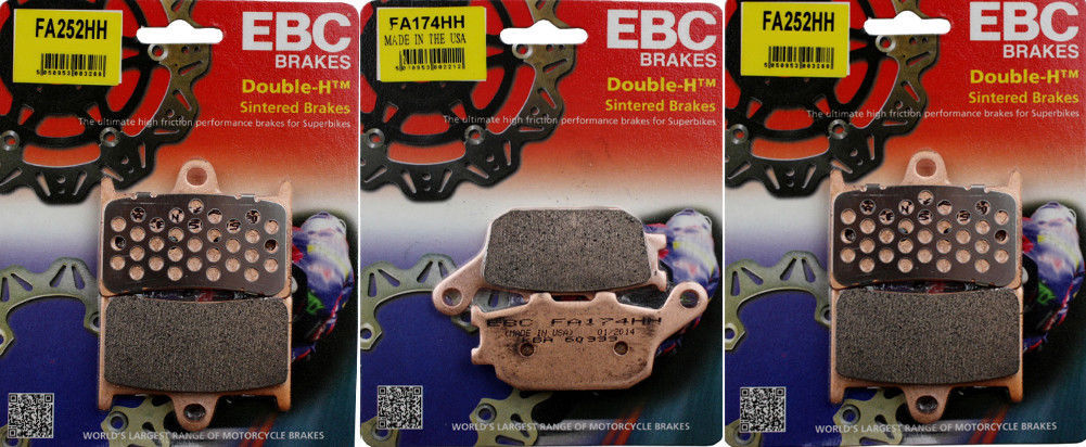 EBC HH Front & Rear Brake Pads Set Yamaha FZ-07, FZ-09 FJ09 XSR FA252HH ...