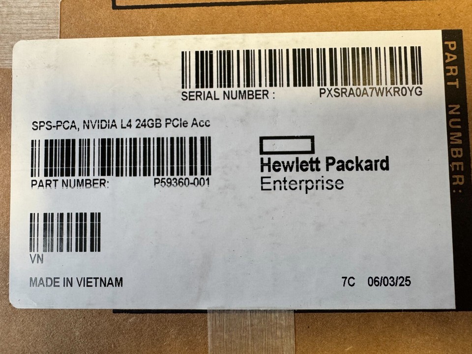 S0K89C (P59360-001) NEW SEALED NVIDIA L4 24GB PCIe Accelerator ...