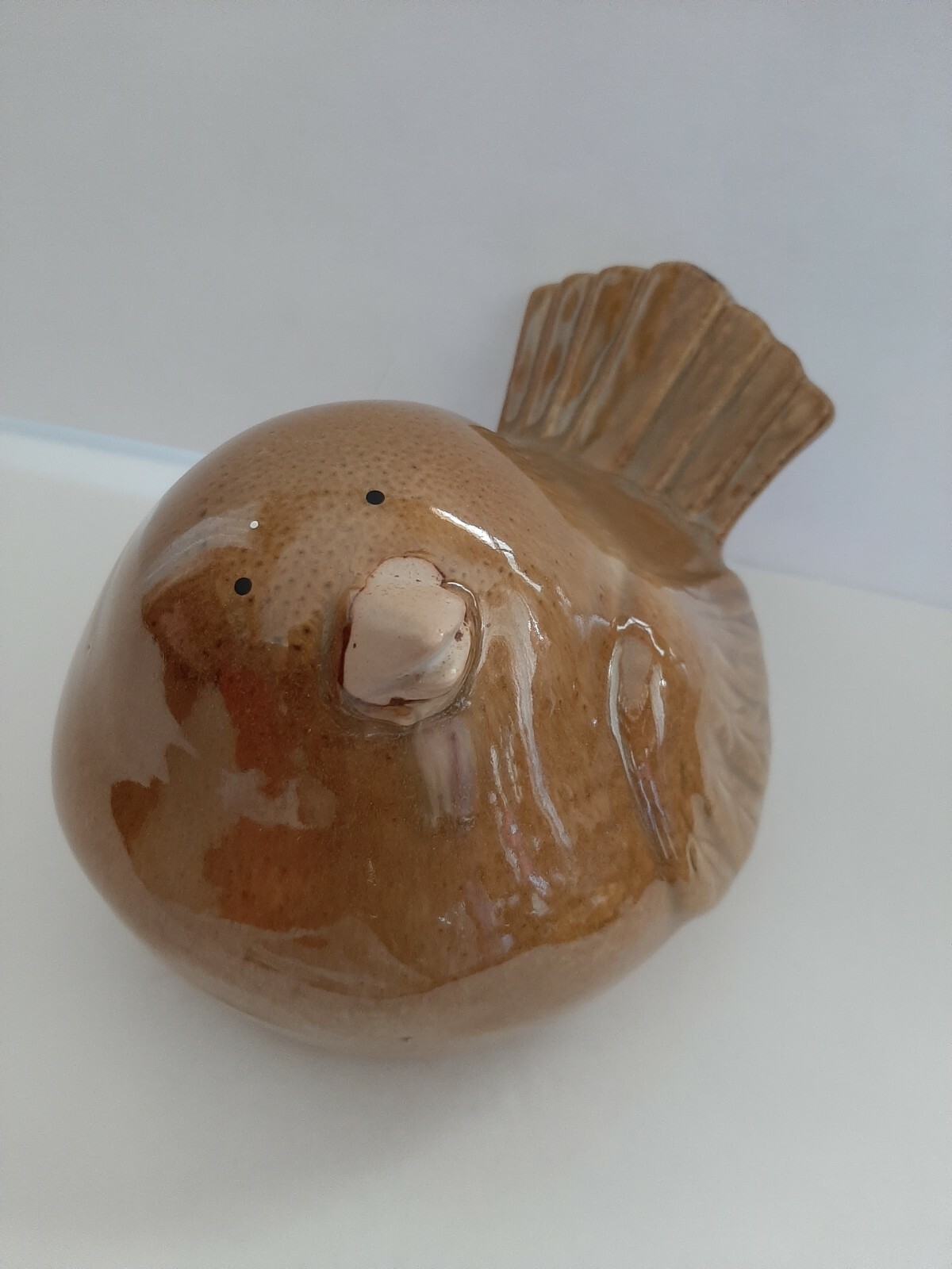 Vintage Fat Bird Pottery stoneware figurine Sculpture Boho Country ...