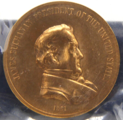 US Mint Presidential Bronze Medal Sealed Coin President James Buchanan ...