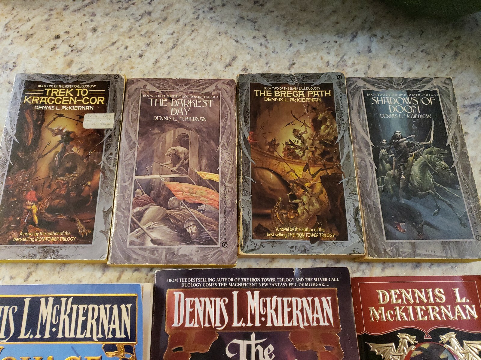 Lot 7 Dennis McKiernan PB Books Dragondoom, The Darkest Day, Red ...