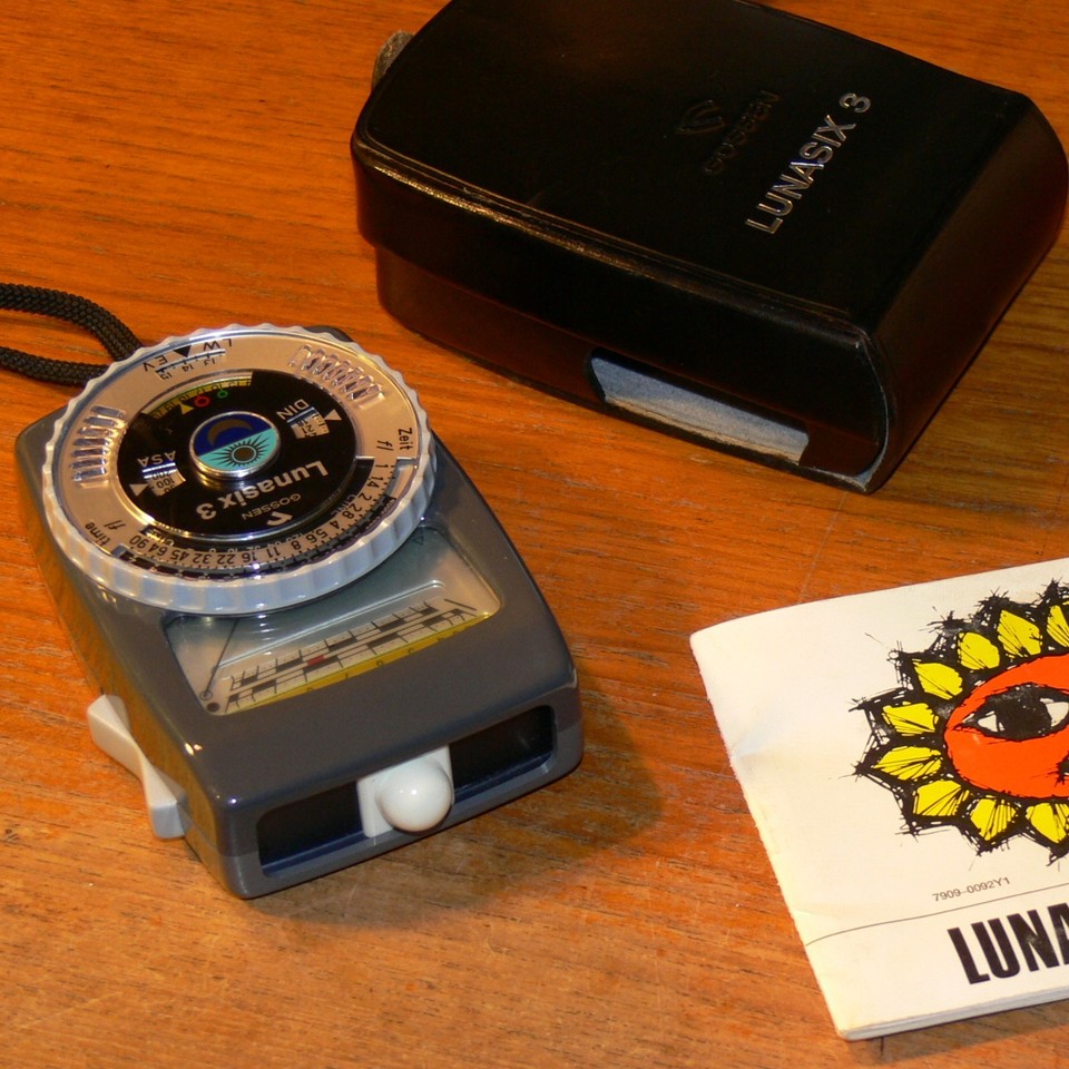 GOSSEN Lunasix 3 Light Meter EXPOSURE with Leather Case and manual ...