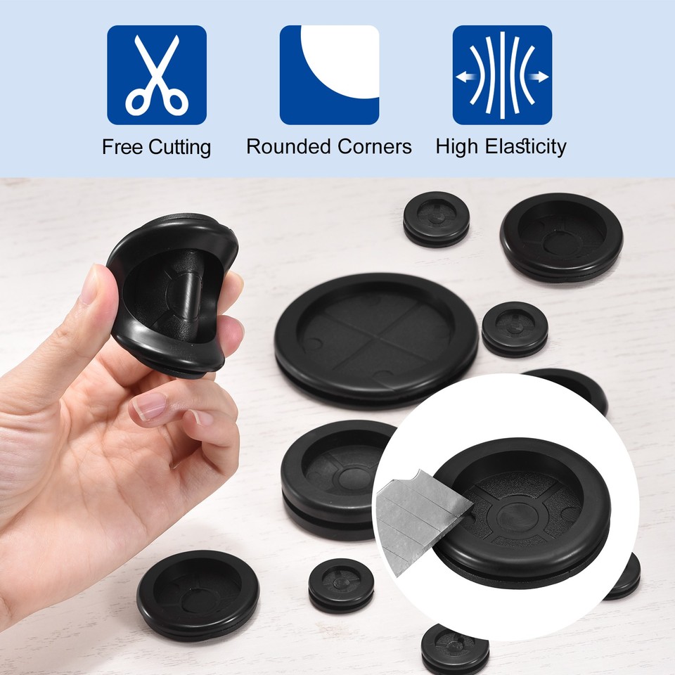 16Pcs Single Sided Rubber Grommets 1-1/2" (38mm) Drill Hole, 1-1/4 ...