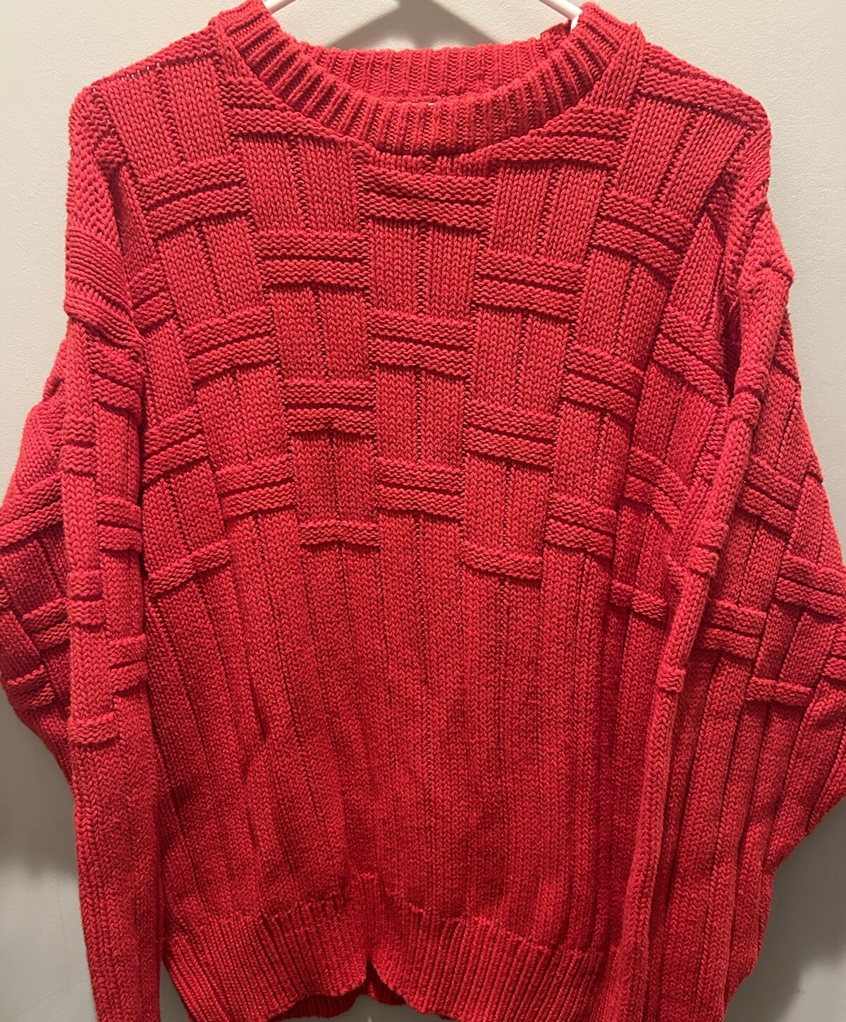 Vintage Isle of Cotton Knit Sweater Womens Size Medium MADE IN USA | eBay