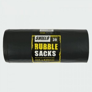 ROLLS OF 30 EXTRA LARGE BLACK BUILDERS RUBBLE WASTE SACKS BAGS HEAVY ...