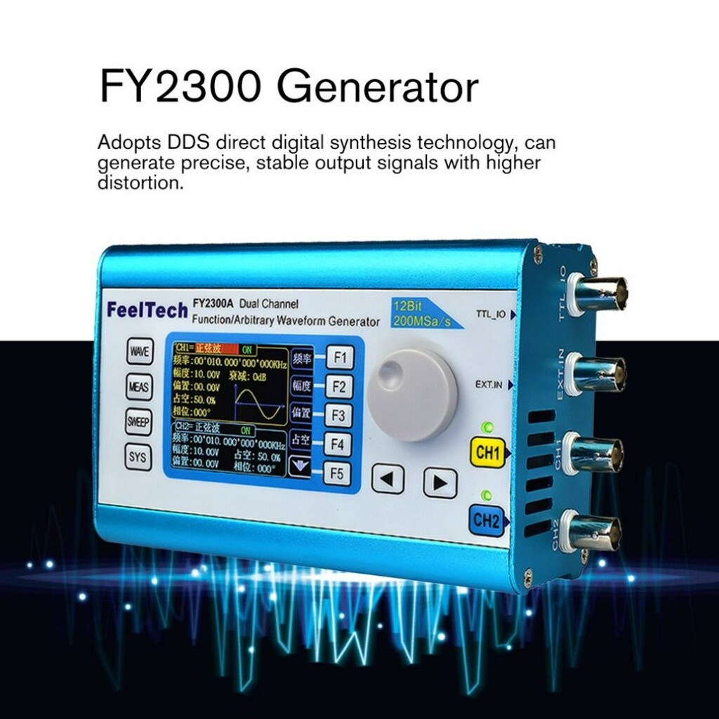 Feeltech+Fy2300+Dual+CH+DDS+Arbitrary+Waveform+Signal+Generator+20mhz ...