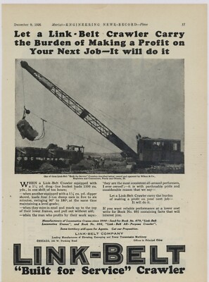 1926 Link Belt Crawler Shovel Ad: Wilson & Co. Contractors - Ottawa ...
