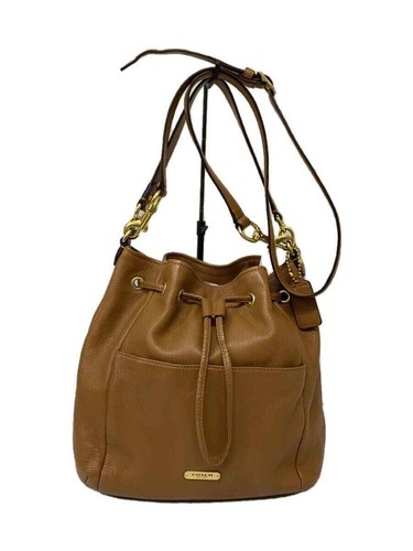 COACH Shoulder Bag Leather BRW Solid Color F27003 | eBay