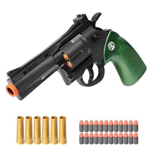 Toy Revolver, EVA Soft Bullets Cap Gun Revolver Guns Dark Green | eBay
