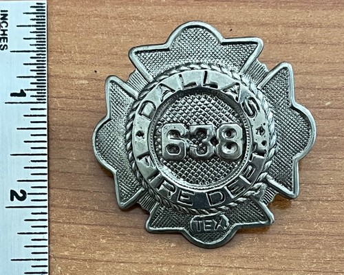 DALLAS TEXAS FIRE DEPARTMENT FIREFIGHTER FIREMAN FIRE BADGE -FULL SIZE ...