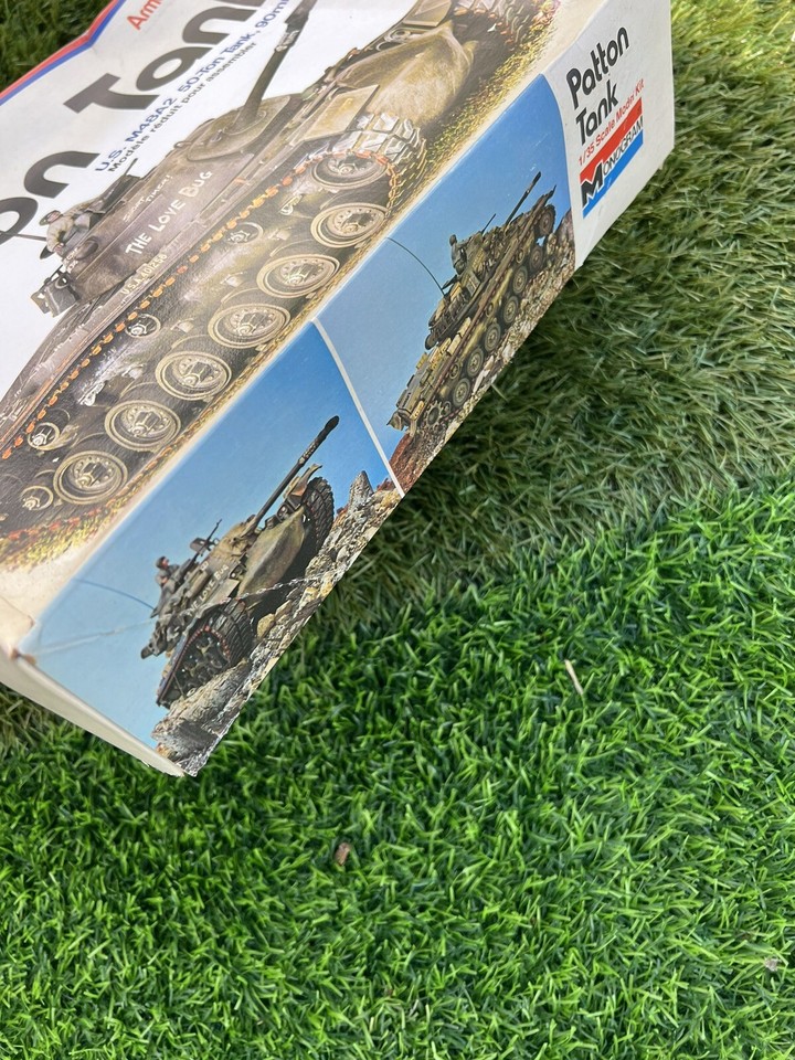 MINT IN BOX INTAGE Patton TANK, MODEL KIT ARMOR SERIES MONOGRAM 1972 ...