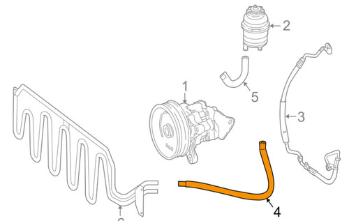 NEW MERCEDES BENZ G W463 POWER STEERING RETURN HOSE A4634660181 OEM NO ...