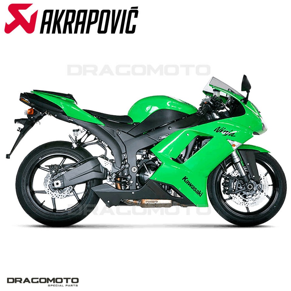 KAWASAKI ZX-6R 636 2007-2008 Exhaust AKRAPOVIC Titanium S-K6SO5-HACT | eBay