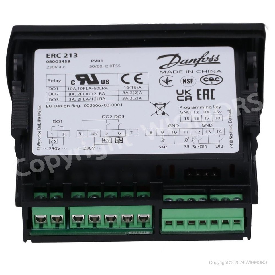 Regulator Danfoss ERC 213 3 relay with 2x sensor NTC 1,5 m R290/R600a ...