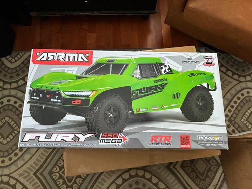 Arrma Fury 2WD MEGA 550 1/10 RTR Short Course Truck (Green) [ARA3221T1 ...