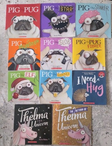 Lot Of 11 Children's Picture Books by Aaron Blabey Pig the Pug Series ...
