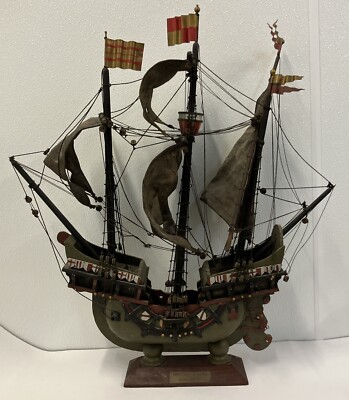 Venetian La-Pinta Ship Model Wooden 14-15th Century 29” | eBay
