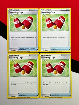 Switching Cups x4 Trainer Item 162/203 Evolving Skies Pokemon Playset ...