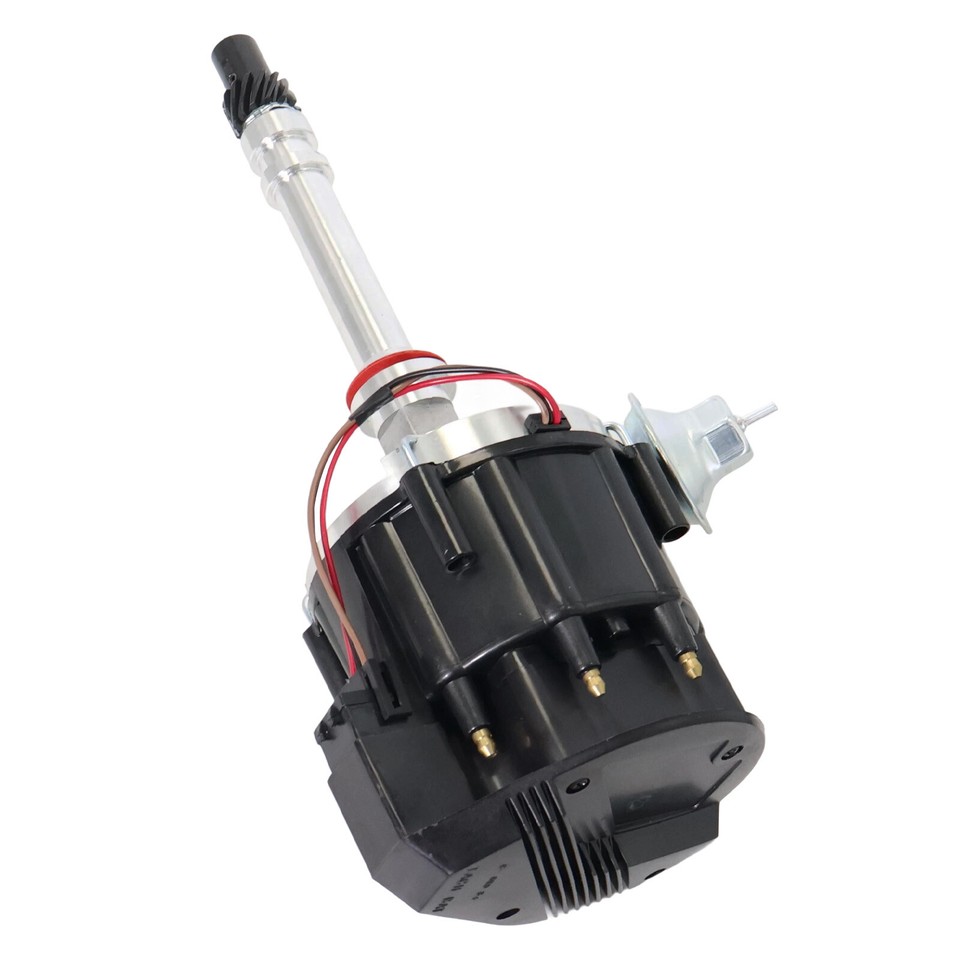 SBC BBC Chevy HEI Distributor Black Cap 65K Volt Coil - 283 305 350 396 ...