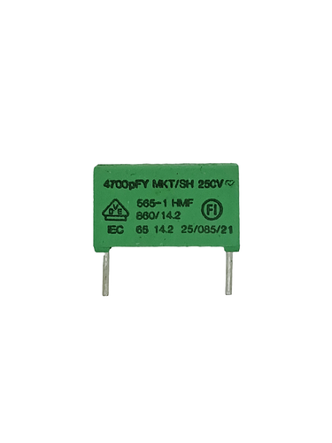 1x 4700pF Y MKT/SH 250V~ ERO F1710 U6 247-1000 (3,3nF,pFY,Kondensator ...