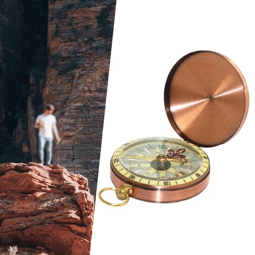 Pocket Copper Compass Clamshell Compass Old Fashioned Portable for Camping | eBay