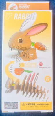 Rabbit 3D Cardboard Model Kit Eugy NEW SEALED UNOPENED Craft Educational Bunny | eBay