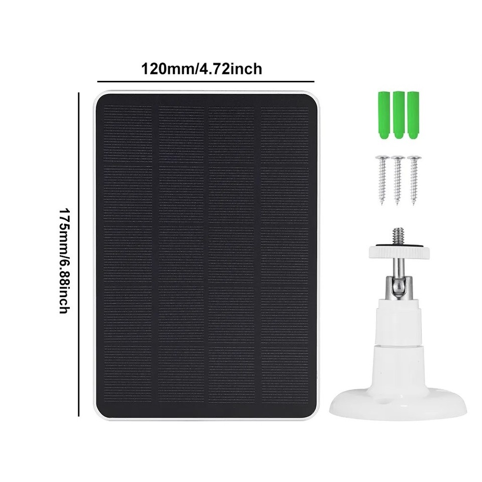 4W Solar Panel for Ring Spotlight Stick Up Camera Solar Charger DC Head ...