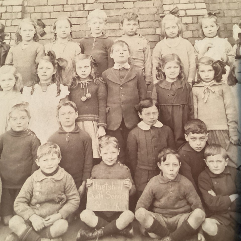 old Staffordshire postcard Hartshill south school , maybe Stoke on ...
