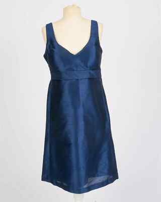 Alfred Sung Designer size 10 Dress Midnight Blue Padded Bust Knee ...