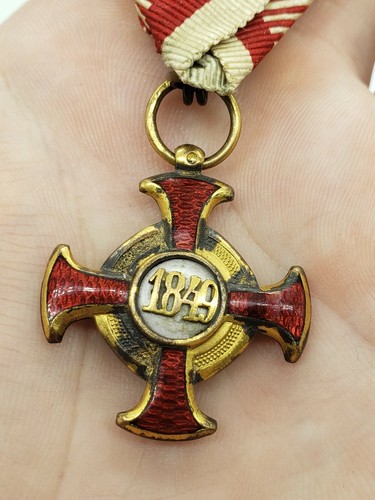 Austria 1849 Gold Medal Merit Cross Military War Enamel Franz Joseph ...