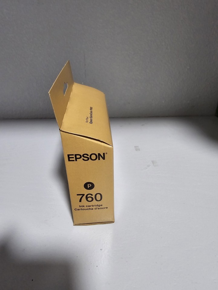 Epson 760 Photo Black Ink Cartridge Genuine T760120 Exp. 03/2026-Sealed ...