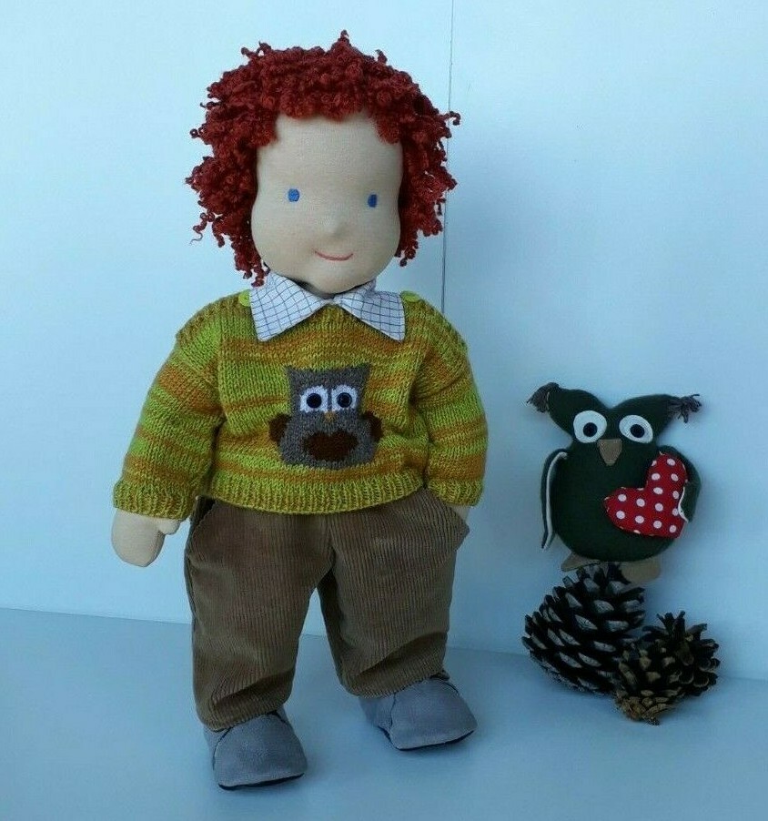 Waldorf boy doll 17 inch, Rag doll, Handmade toys, Gift for kids | eBay