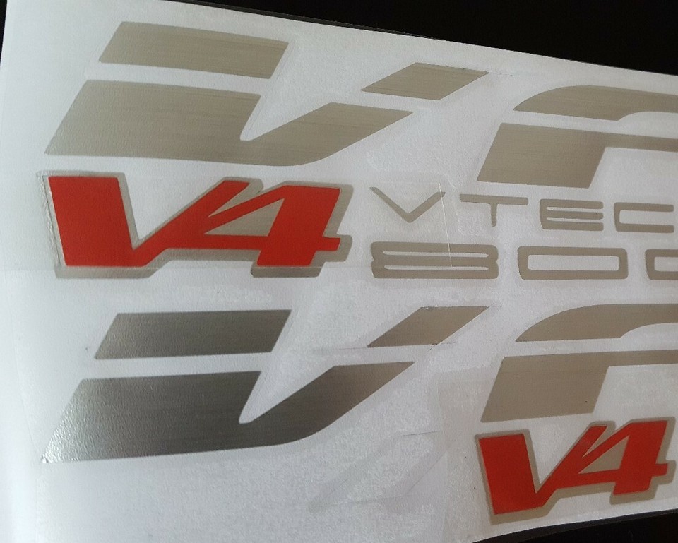 FOR HONDA VFR 800 DECALS STICKERS X 2 fairing V4 colours available GOLD ...