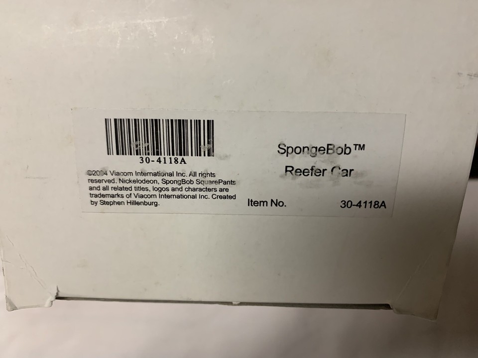 MTH RAILKING SPONGEBOB SQUAREPANTS REEFER CAR! NICK NICKELODEON O GAUGE ...